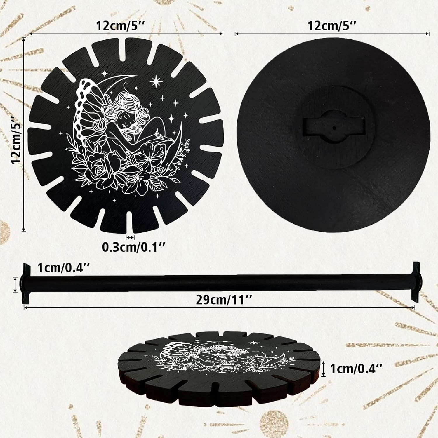 1 set Pendulum Holder Wooden Pendulum Display Stand Stones Rocks ...