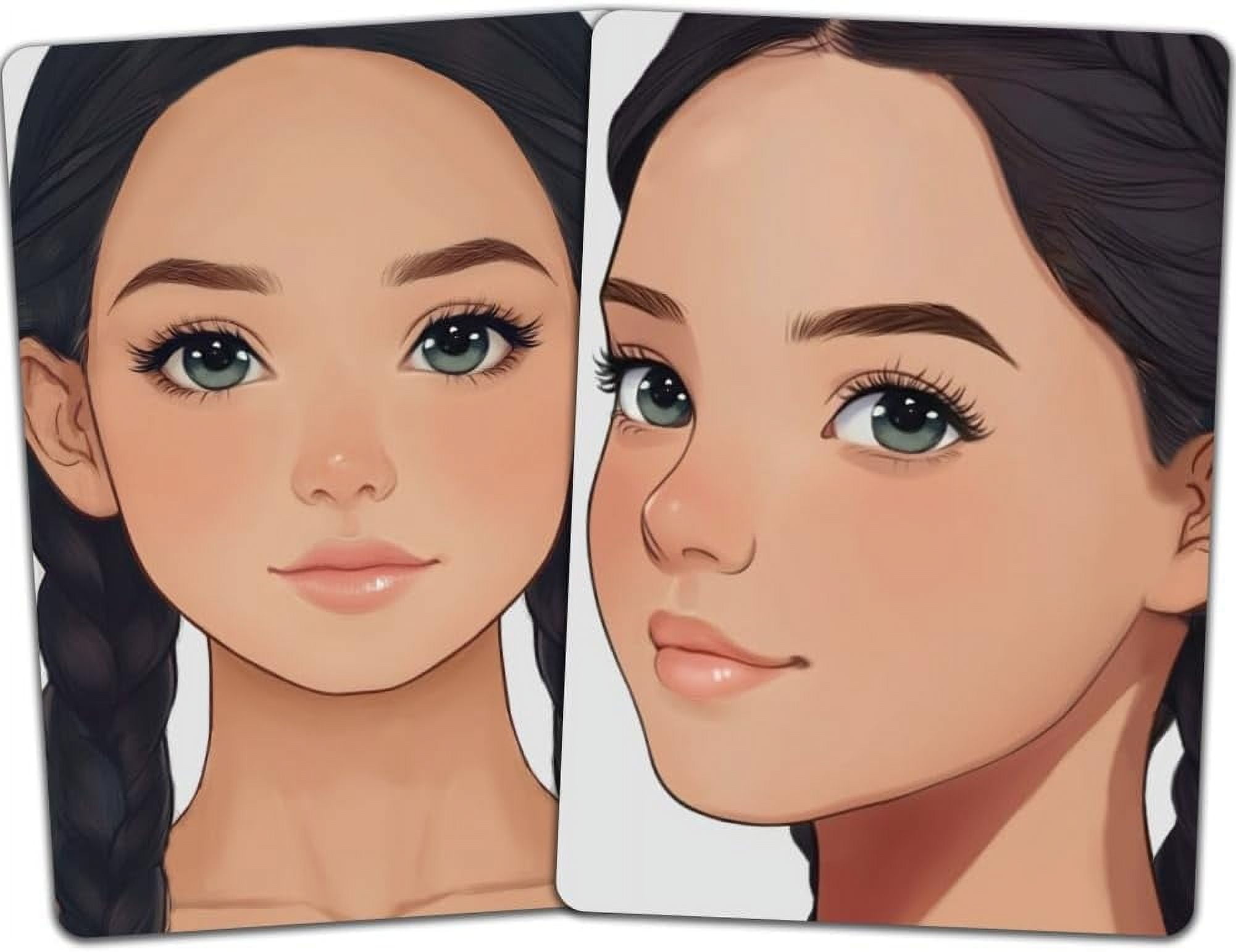 1 set Plastic Makeup Painting Practice Board Reusable Face Painting ...