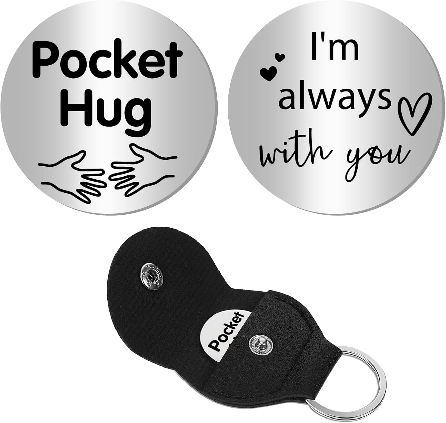 1 set Pocket Hug Token Long Distance Relationship Keepsake Token ...
