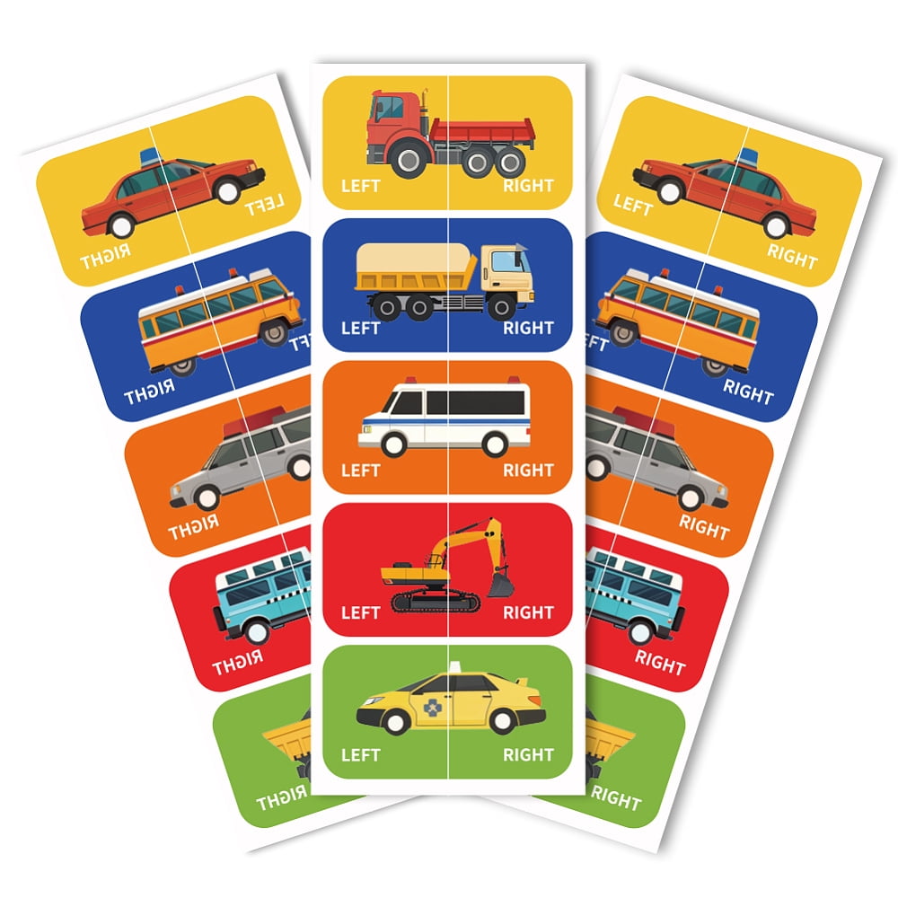 1 set Shoes Stickers for Shoes Learning Left Right Cars Patterns 100pcs ...