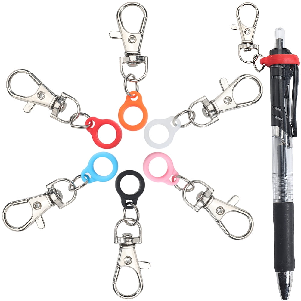 1 set Silicone Pen Holder Clip Pen Clips with Iron Swivel Lobster Claw ...