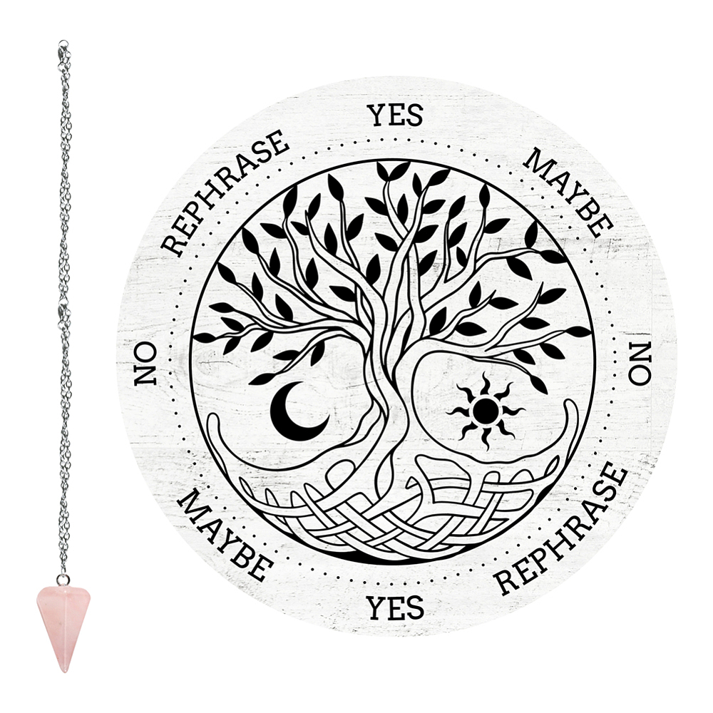 1 set Tree of Life Pendulum Board Dowsing Divination Metaphysical ...