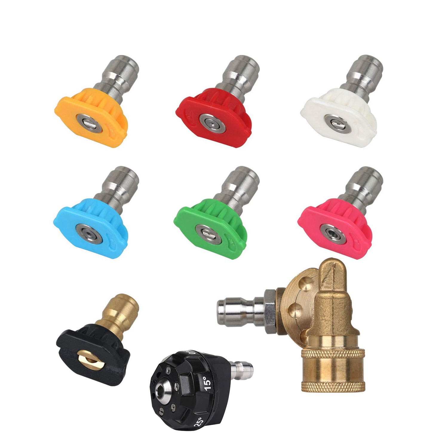 1 set Universal Power Pressure Washer Spray Nozzle Tips and Quick ...