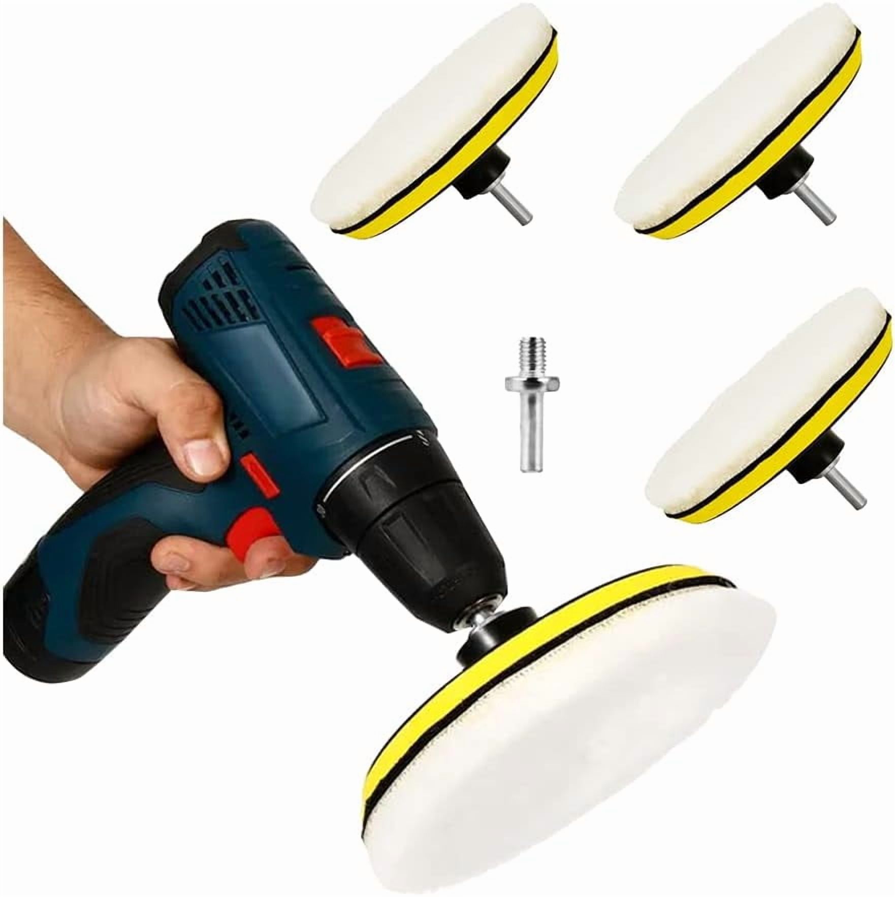 1 set of 5-pack 6-inch car polishing wheel polishing pad set wool mop ...