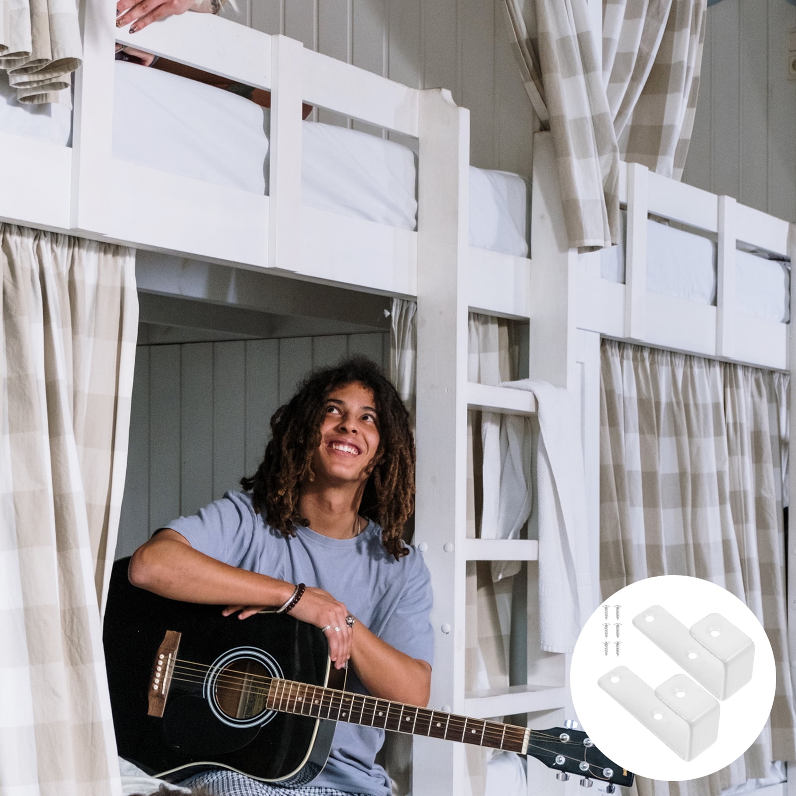 1 set of Bed Ladder Hook Plastic Bunk Bed Ladder Fixing Hook Heavy Duty ...