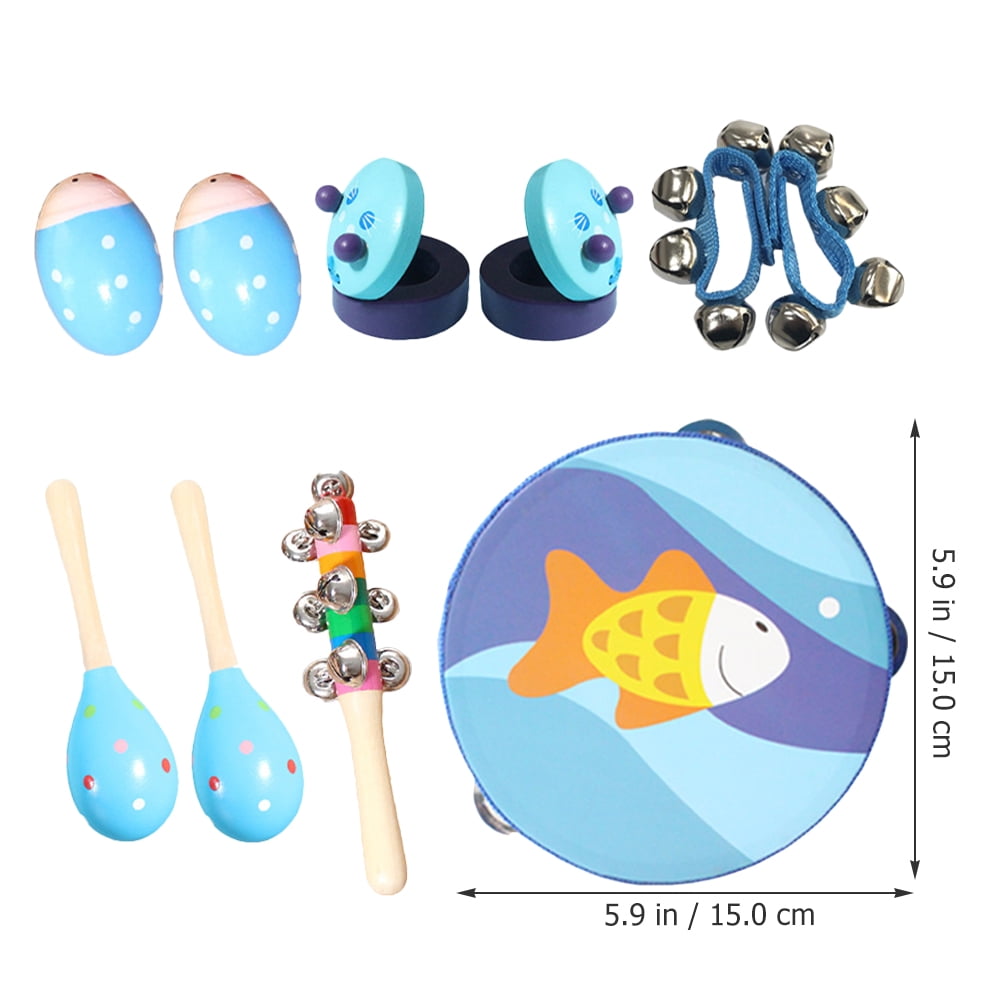 Blue Metal Percussion Tool for Decor 1 Set of Kids Educational Musical ...