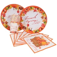Thanksgiving Disposable Dinnerware Set for Your Holiday Party - Large ...