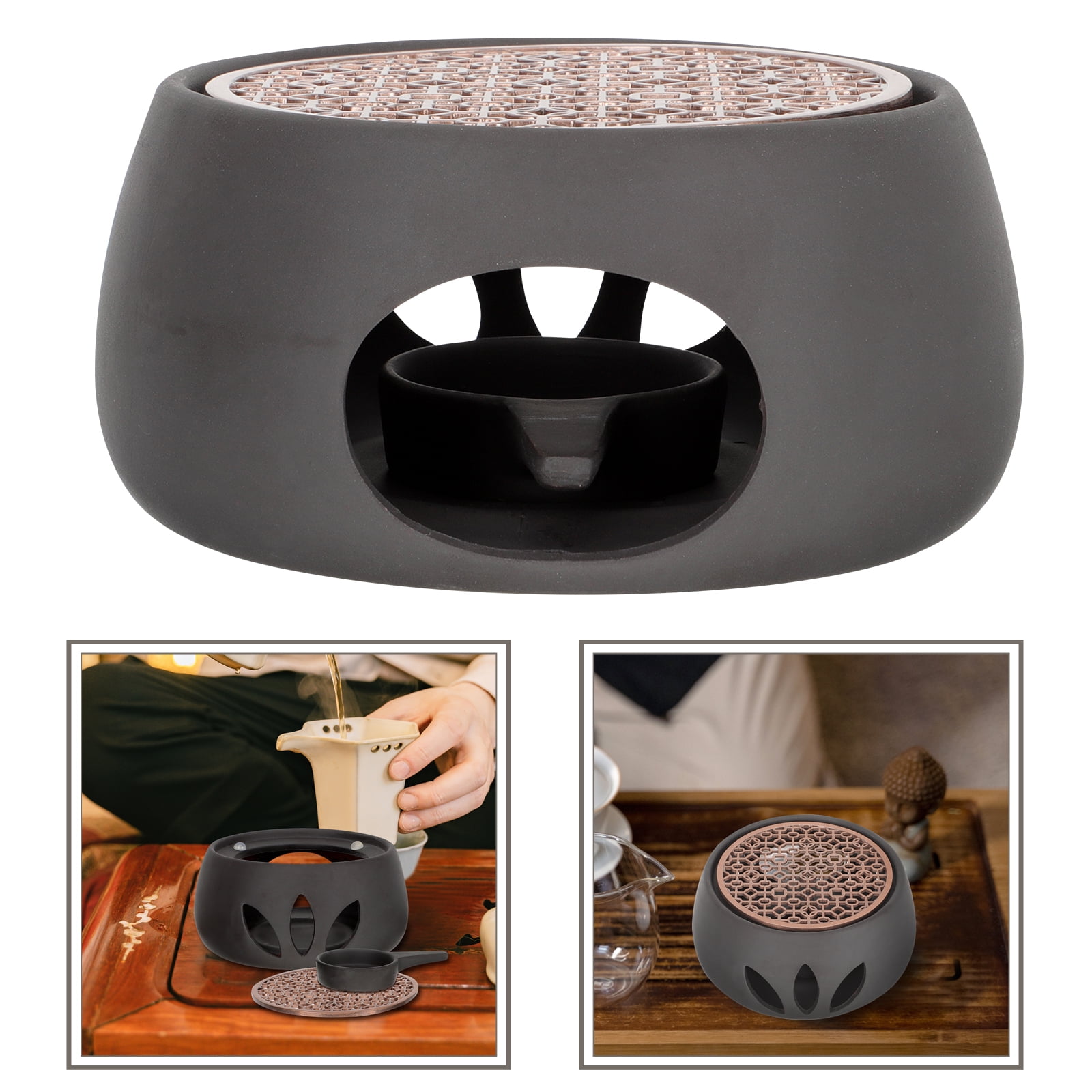1 set of Japanese Style Teapot Warmer Ceramic Tea Heating Stove Tea ...