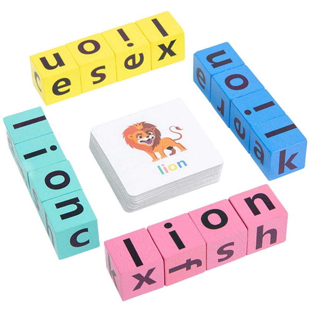 MERRYHAPY Wooden English Alphabet Learning Toy for Boys and Girls ...