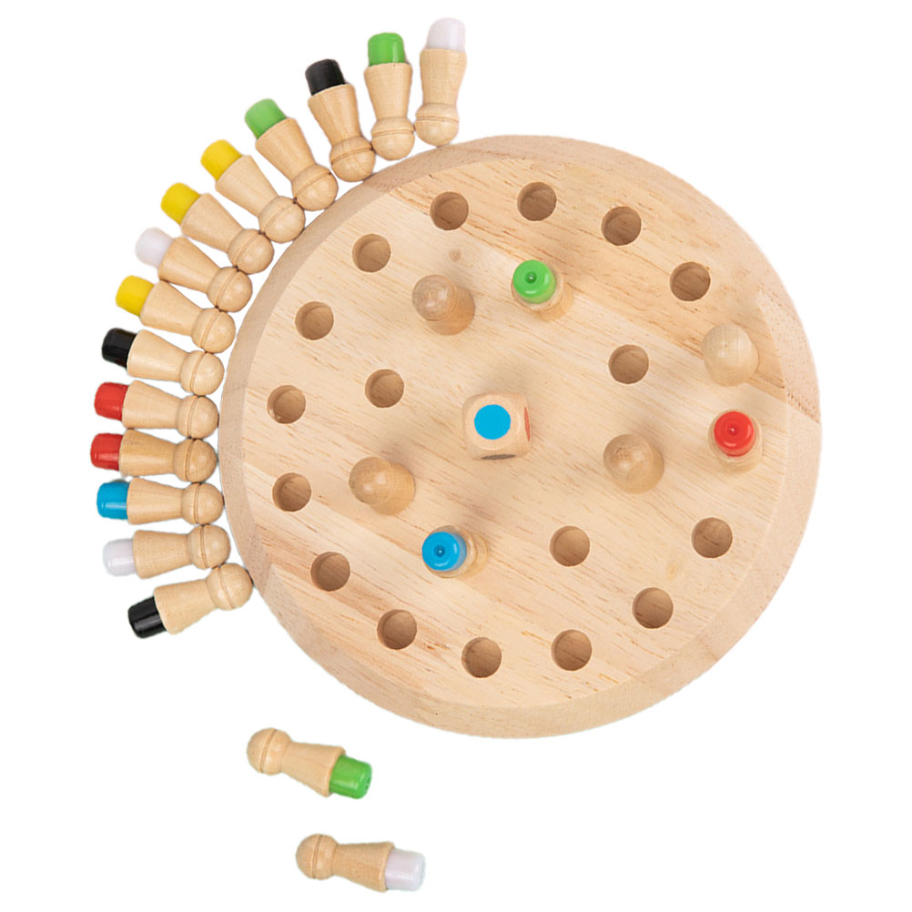 1 set of Memory Matching Board Game Wooden Memory Matching Chess Game ...