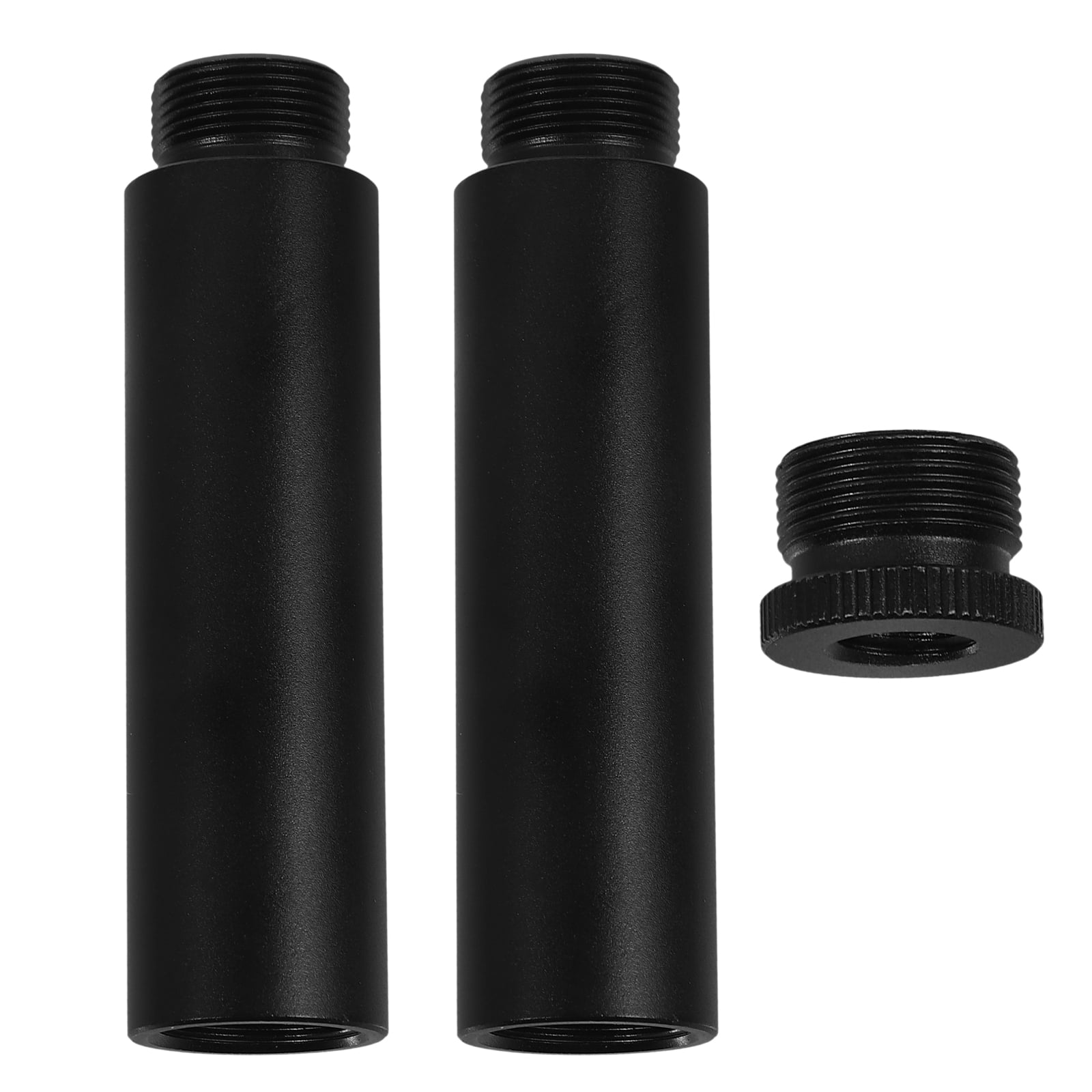 Homoyoyo Black Aluminum Microphone Stand Extension Tube with Adapter ...