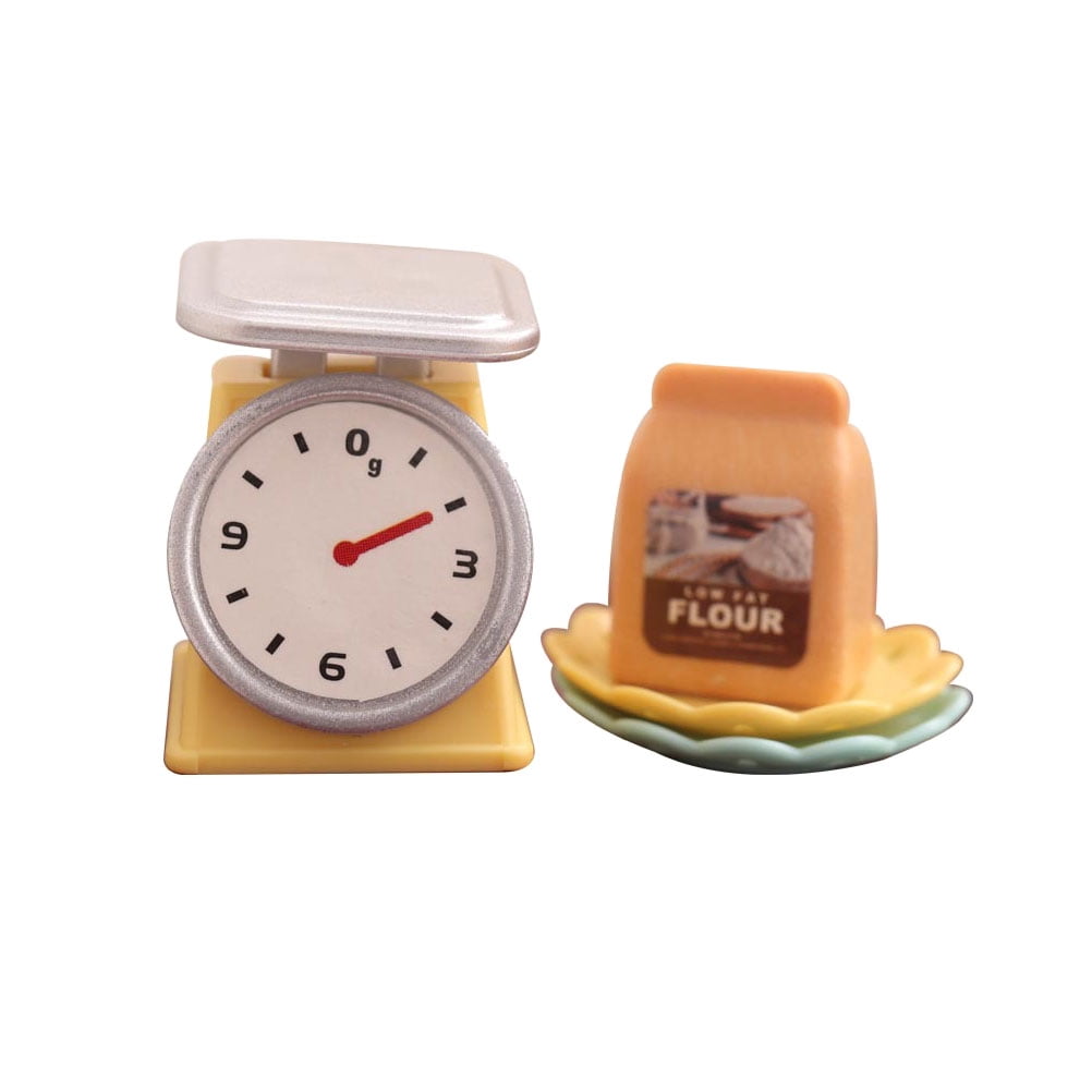 1 set of Mini Kitchen Scale Mini Flour Miniature Modern Doll House ...