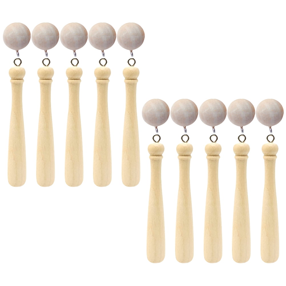 1 set of Miniature Baseball Bat Charms Wood Craft Baseball Bats Party ...
