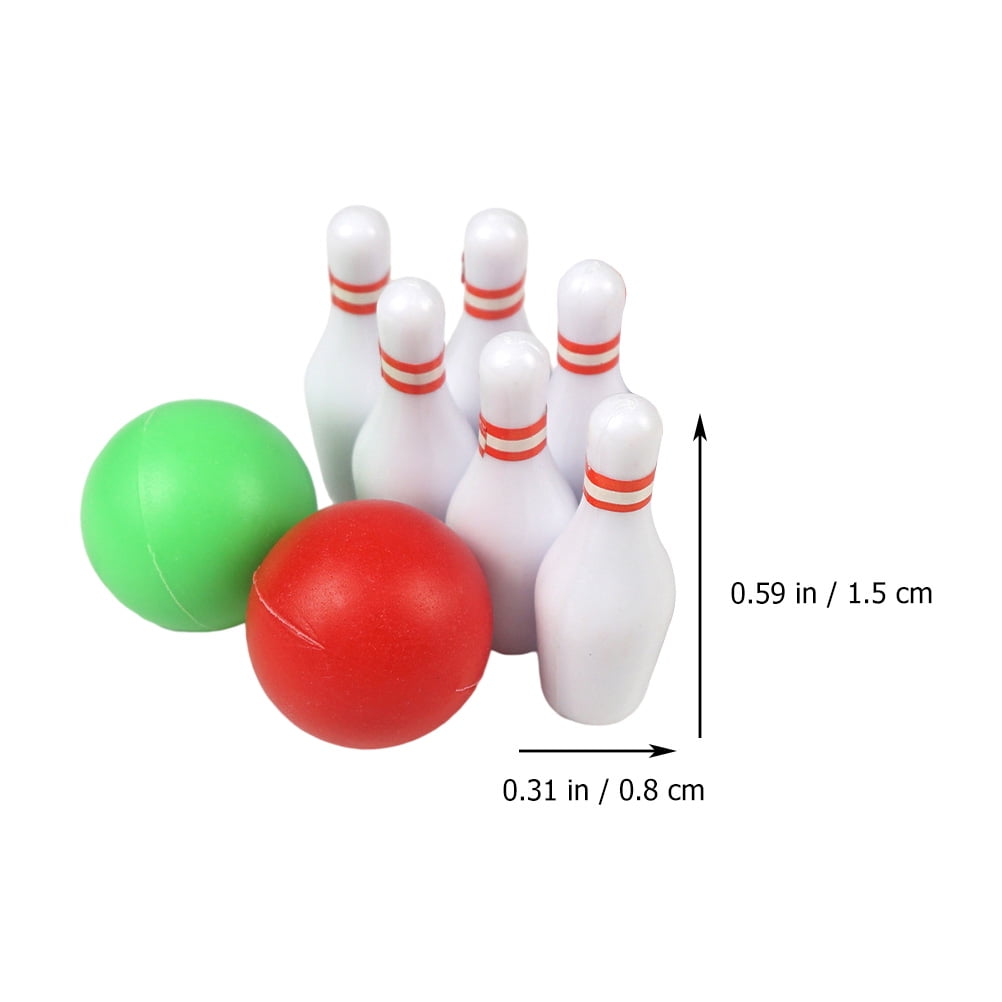 1 set of Miniature Bowling Set Mini Bowling Game Bowling Ball Toys Doll ...