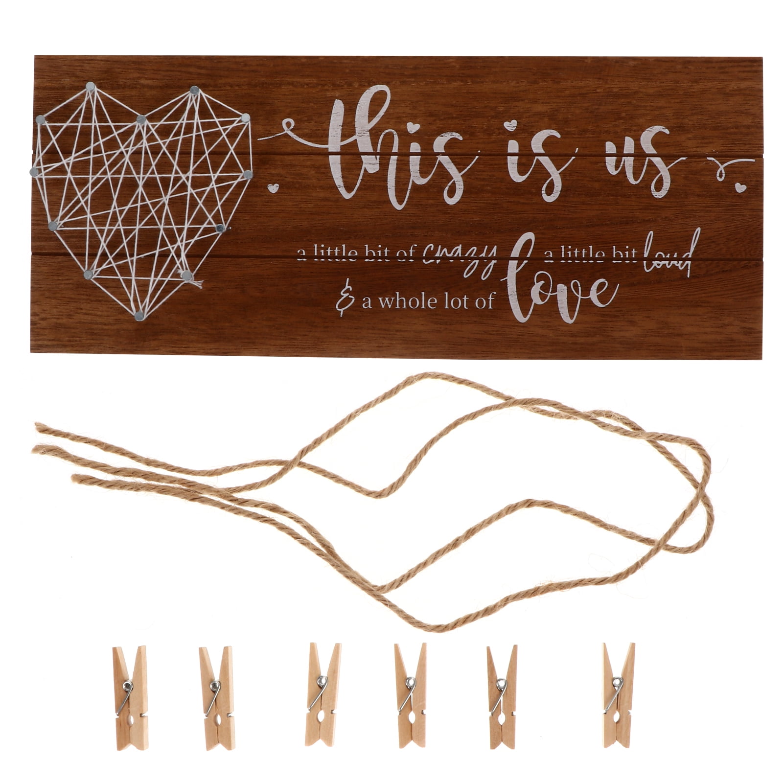 1 set of Picture Frame Wall Decor Photo Holder Wooden Hanging Decor ...