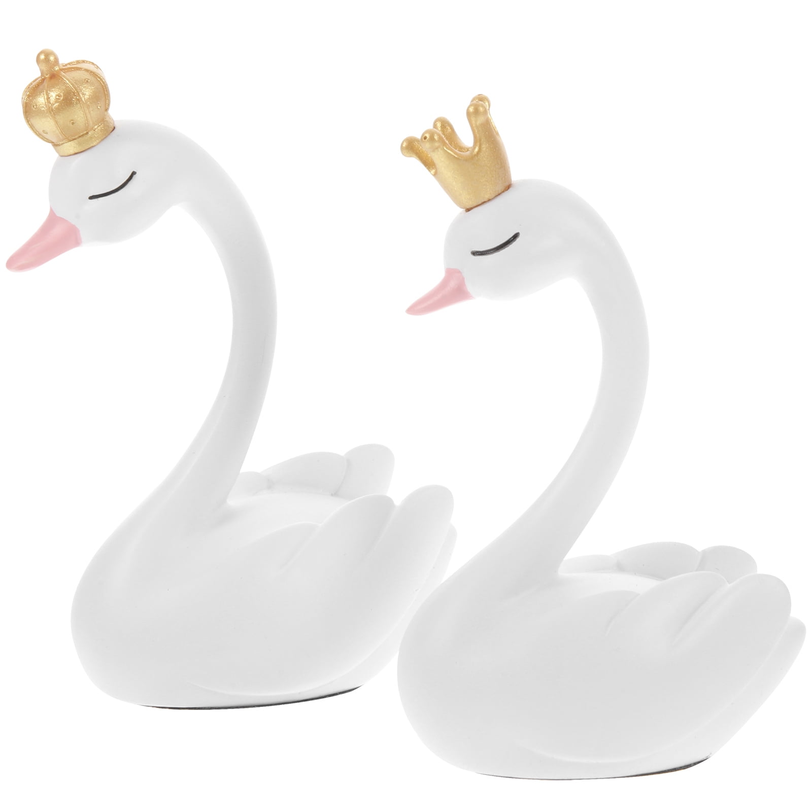 1 set of Resin Swan Statue Home Desktop Swan Decoration Swan Figurine ...