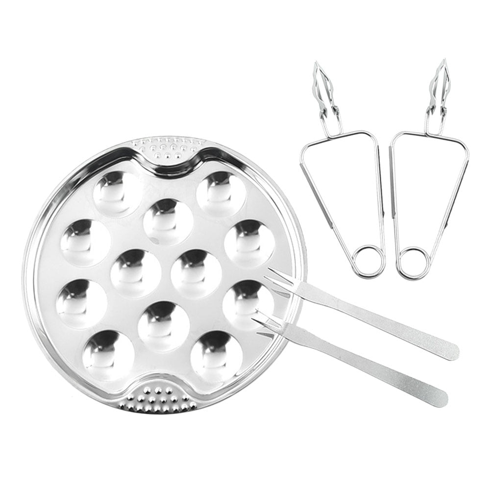 1 set of Stainless Steel Escargot Dish Heat Resistant Snail Baking ...