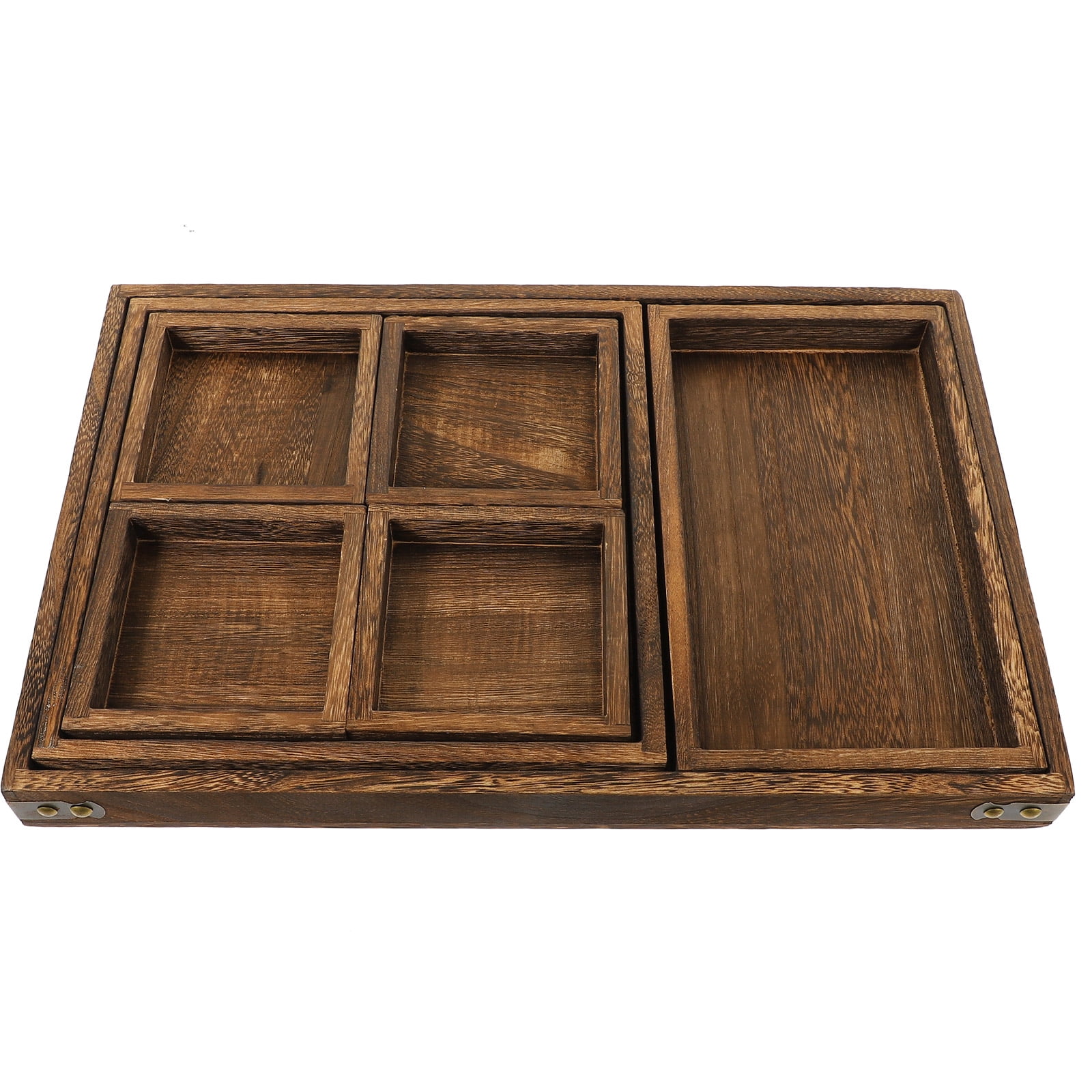 Raindrops 1Set Wooden Tea Tray For Table Cup Storage Multi Functional ...