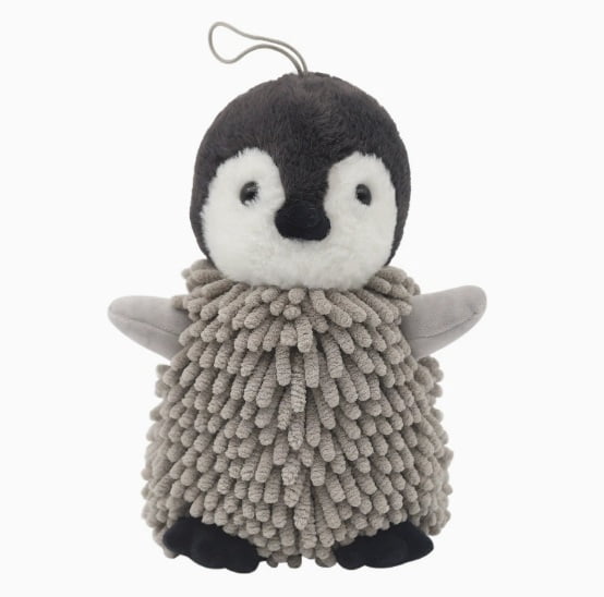 1 set of baby penguin cartoon animal hand-wiping doll multifunctional ...
