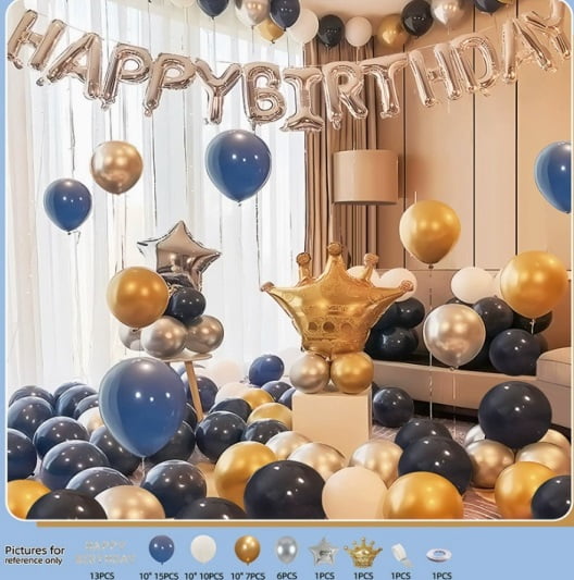 1 set of balloon party decoration scene layout birthday party ...