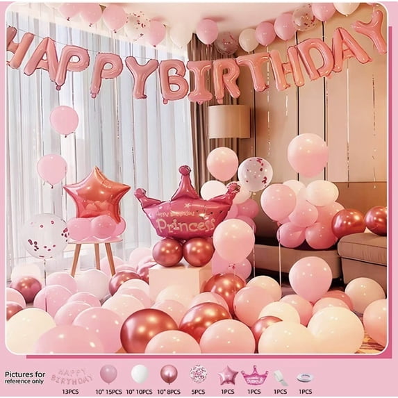 1 set of children's birthday party balloon decoration baby first ...