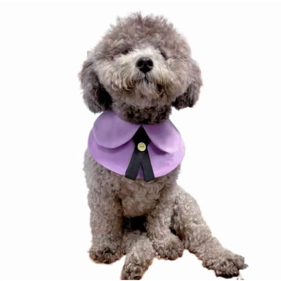 1 set of cute purple pet saliva towels for cats and puppies Thai school ...