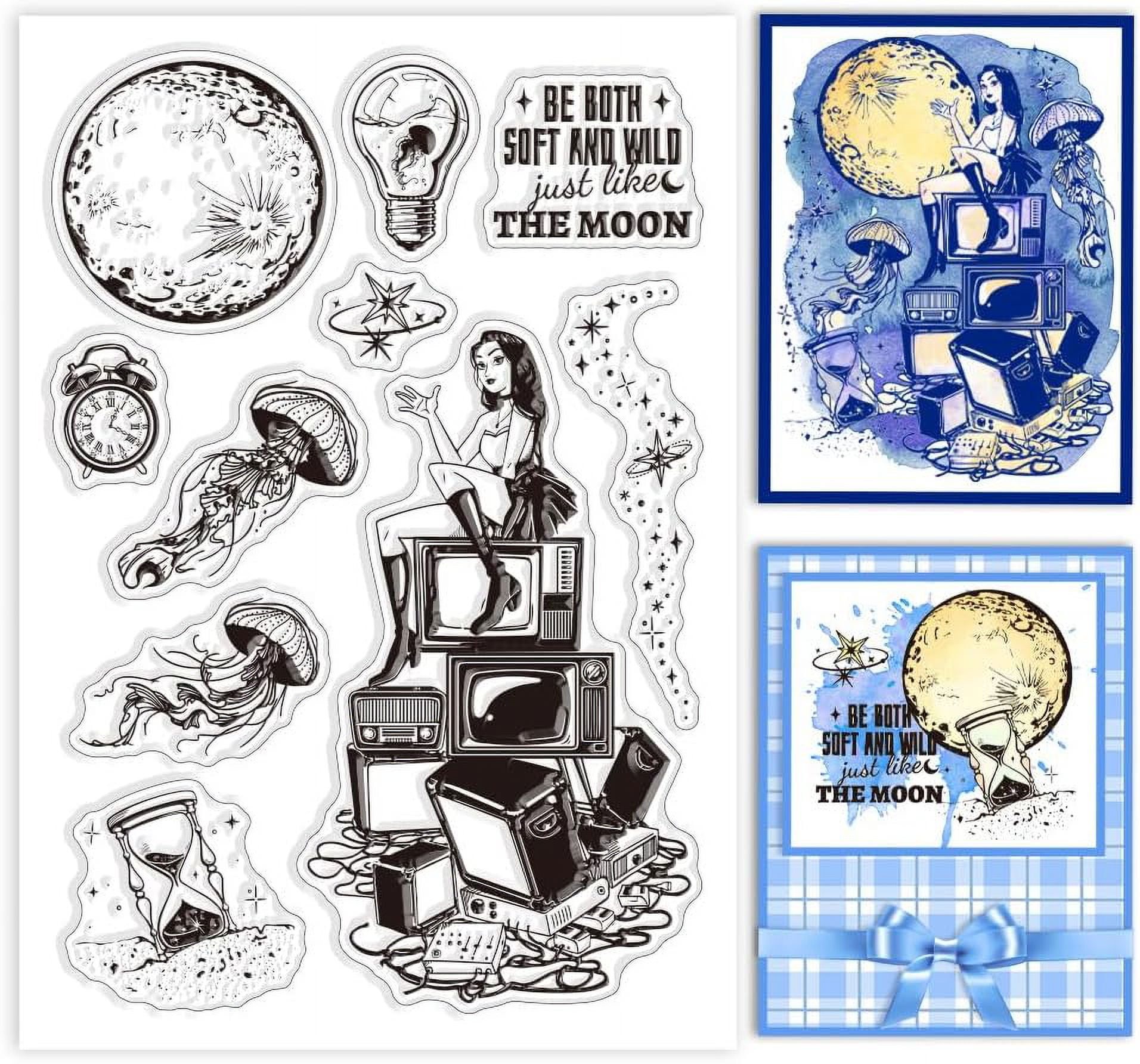 1 sheet Custom PVC Plastic Clear Stamps for DIY Scrapbooking Photo Album 160x110x3mm Decorative ...