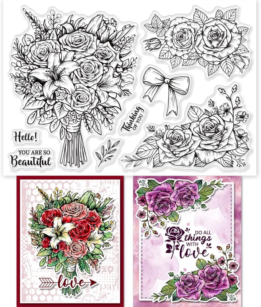 1 sheet Custom PVC Plastic Clear Stamps for DIY Scrapbooking Photo Album Decorative Cards Making ...