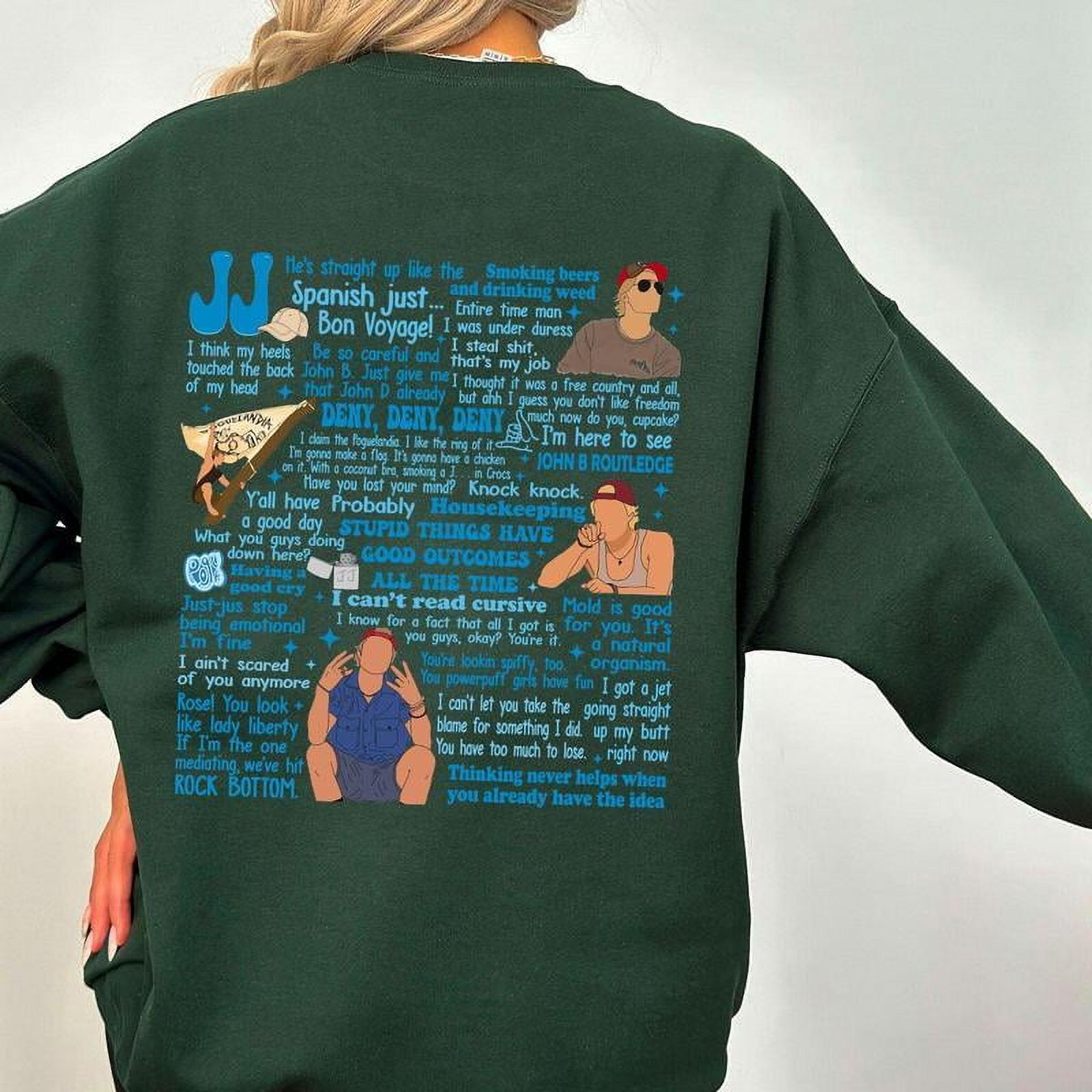 1-sided JJ Maaybank 24 Sayings Lines 0uter Banks OBX4 Sweat . P4L ...