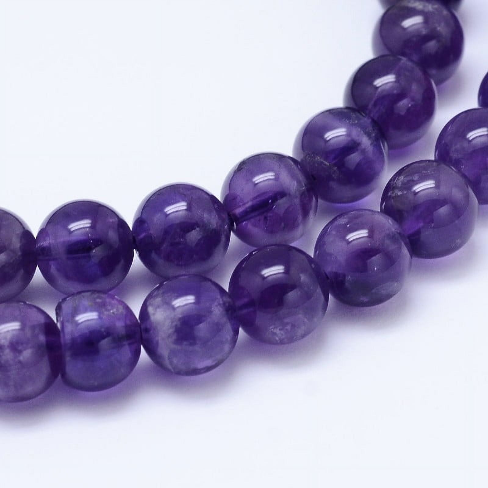 1 strand Natural Amethyst Round Bead Strands Grade AB 4mm Hole: 0.7mm ...