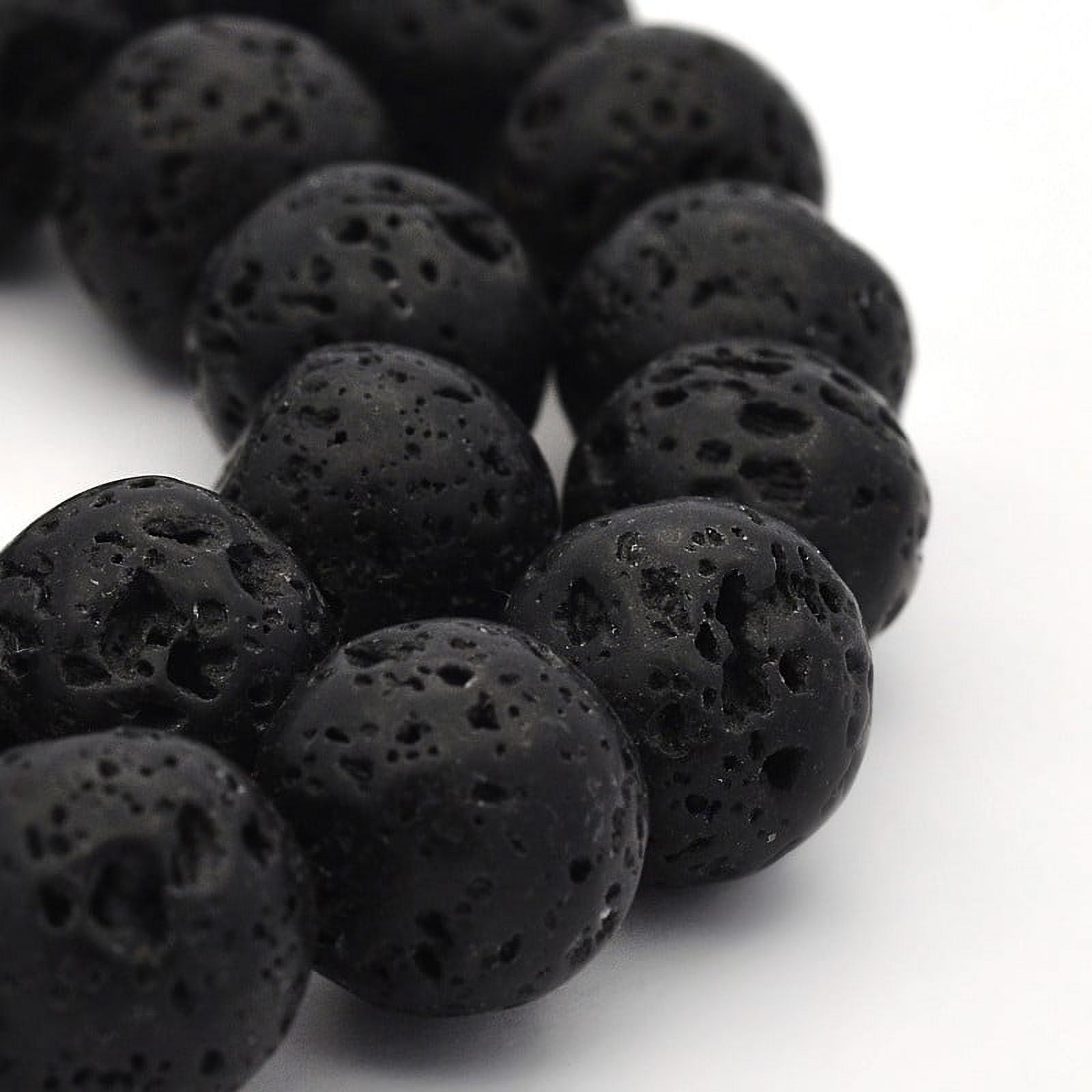 1 strand Natural Lava Rock Round Bead Strands 8mm Hole: 2.5mm 46~48pcs ...