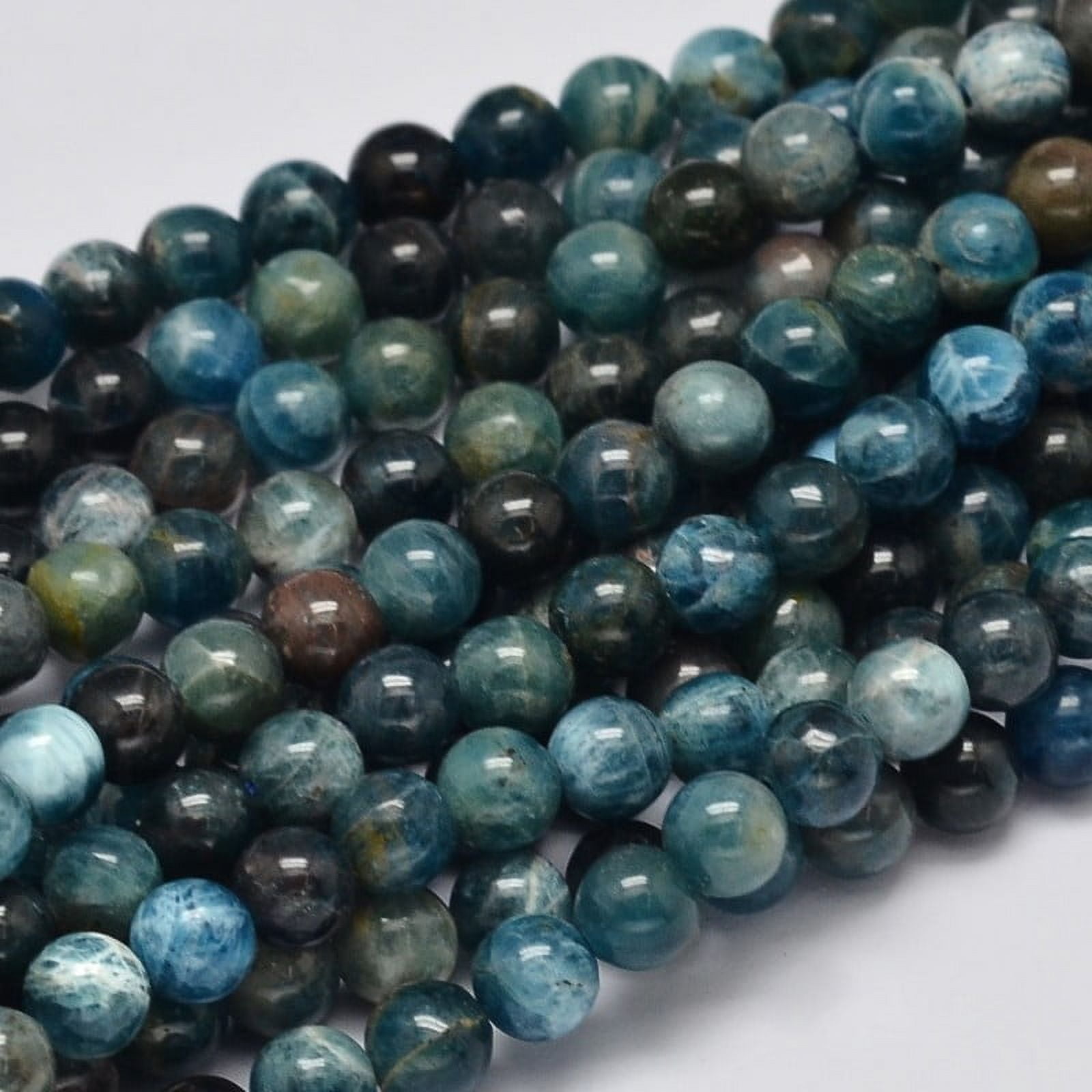 1 strand Round Natural Apatite Beads Strands Grade AB 6.5~7.5mm Hole: 0 ...