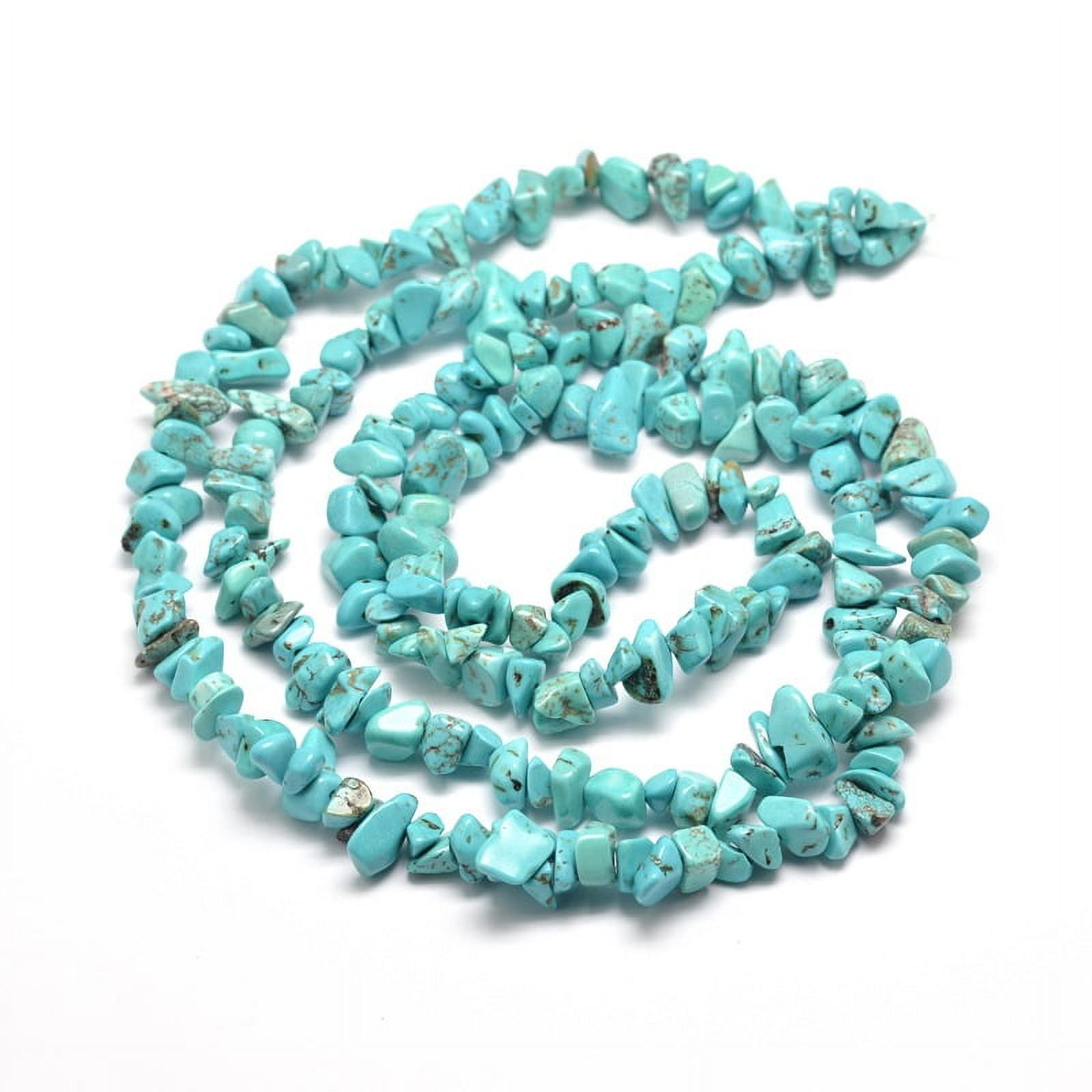1 strand Turquoise Chip Bead Strands Dyed 5~8x5~8mm Hole: 1mm 31.5 inch ...