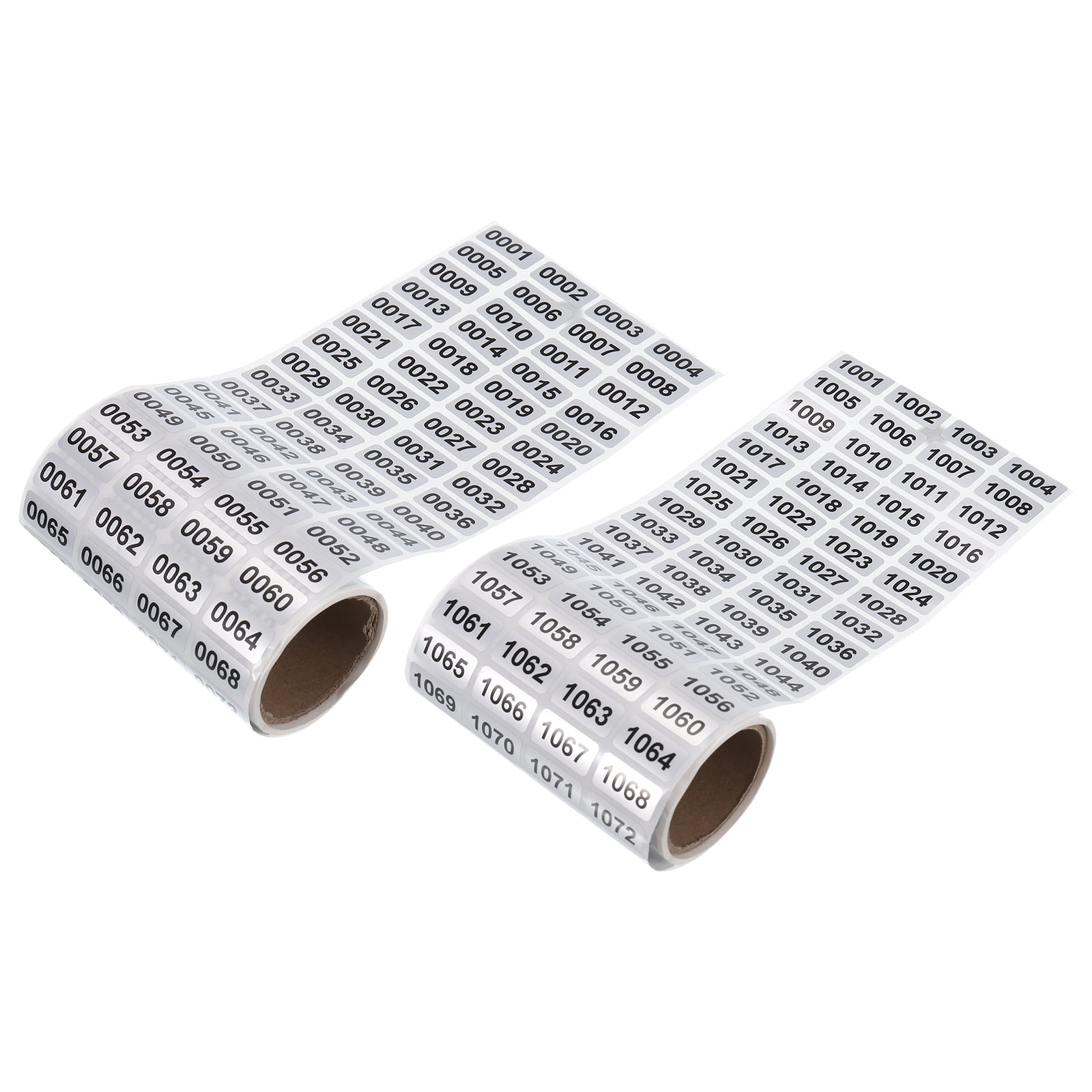 1 to 1000, 1001 to 2000 Consecutive Number Stickers Inventory Label ...