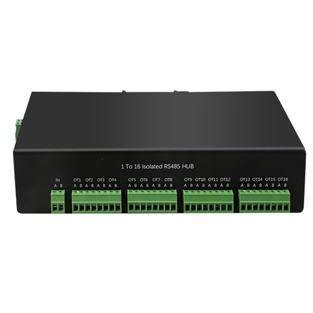 1 to 16 RS485 Industrial Serial Server Isolated HUB RTU to for Dual-way ...