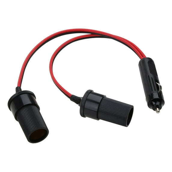 1 to 2/3 Car Adapter 1 Male to 2-Way 3-Way Female Socket Splitter 12 ...