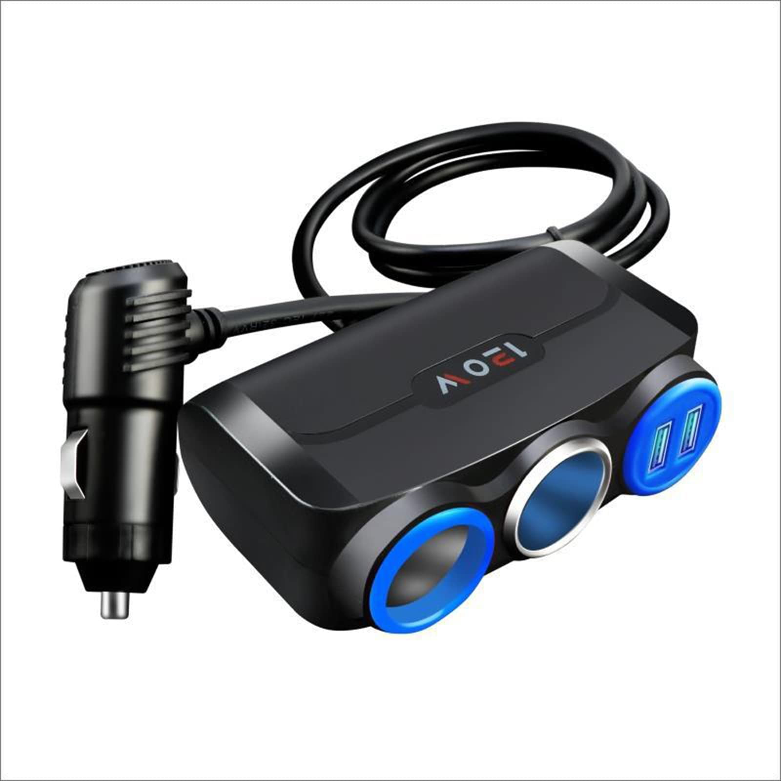 1-to-2 Car Cigarette Lighter Dual USB Charger Splitter 12-24v Universal ...