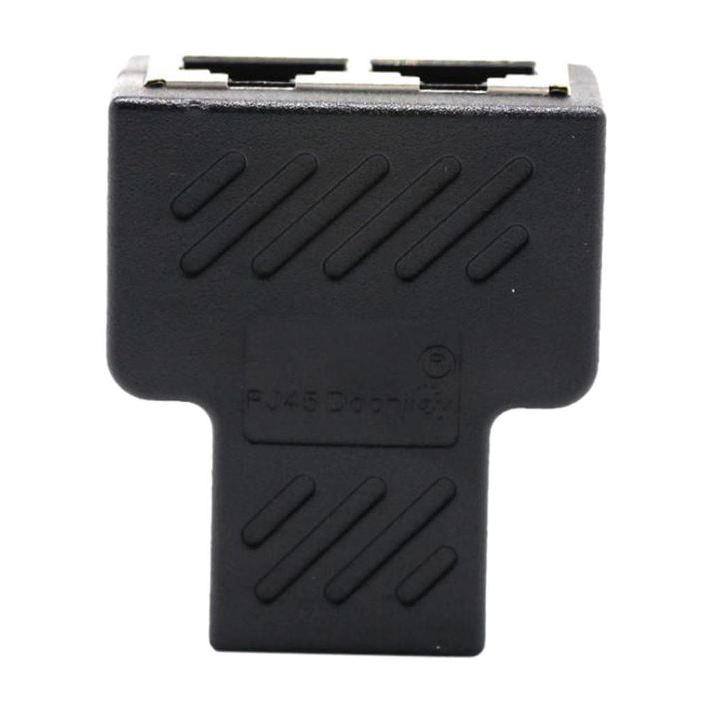 1 to 2 Network Splitter Extender Connector Black - Walmart.com