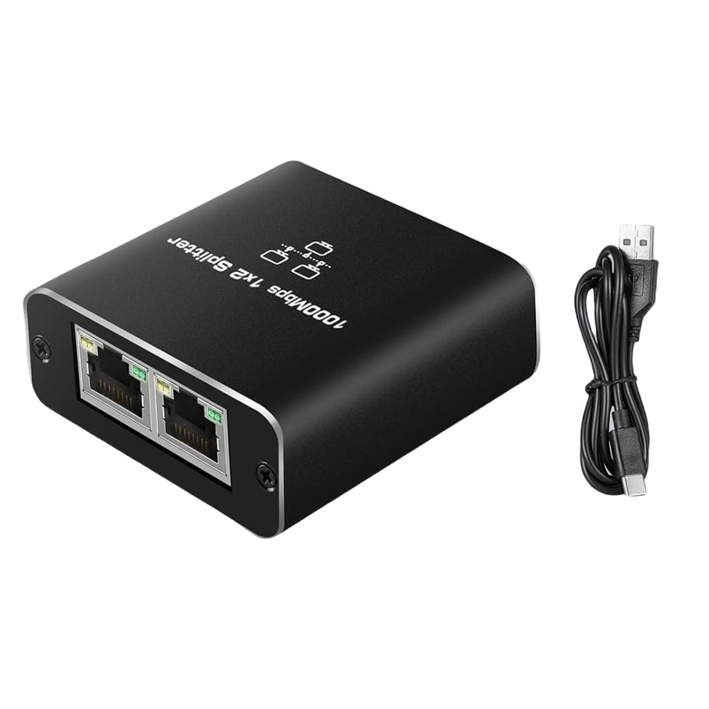 1 to 2 Port RJ45 Gigabit Ethernet Splitter Fast Speed for Two Device ...