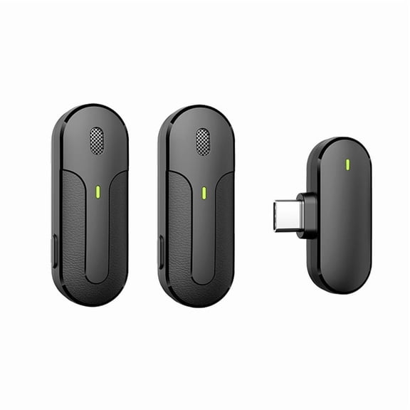 Magnetic 1-to-2 Wireless Lavalier Microphone, Smart Noise Cancellation ...