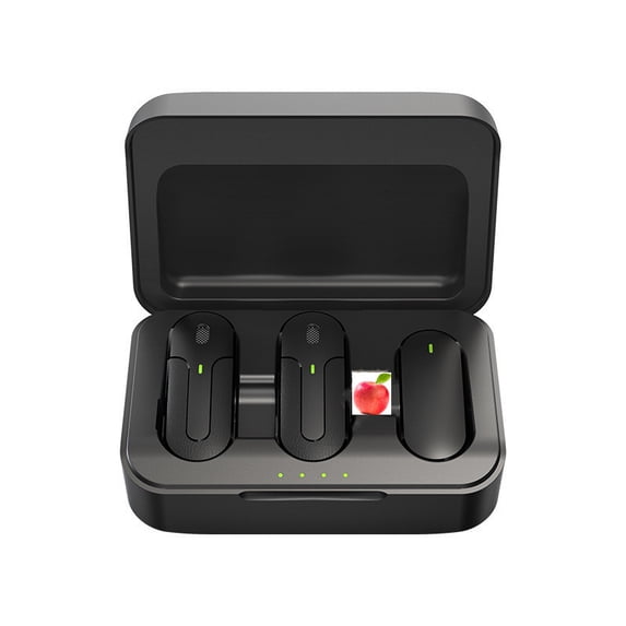 1-to-2 Wireless Lavalier Microphone, Auto Noise Cancellation Clip-on ...