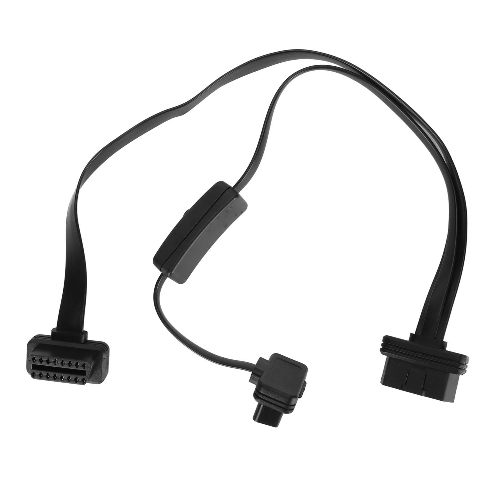 1 to 2 Y Splitter Extension Cable with Switch 16 Pin OBD Flat Noodle ...