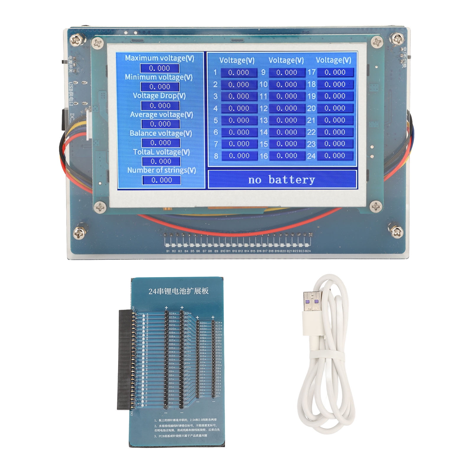 1 to 24 String Battery Voltage Tester Accurate Measurement Smart 2V to ...
