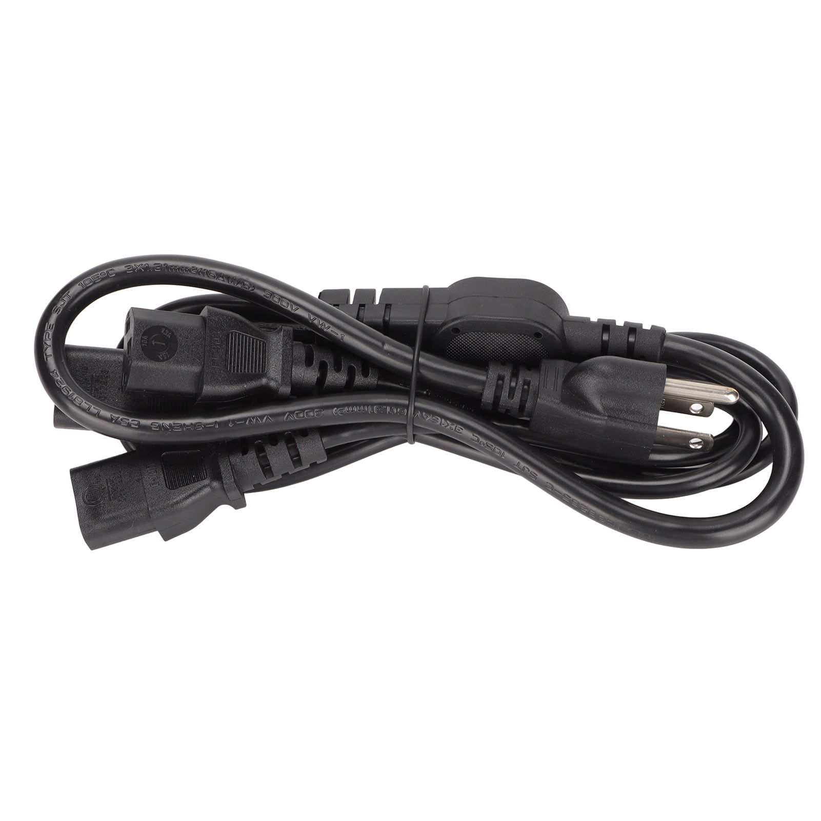 1 to 3 Outlet Power Splitter Cord 5 15P to 3 IEC320 C13 Connectors ...