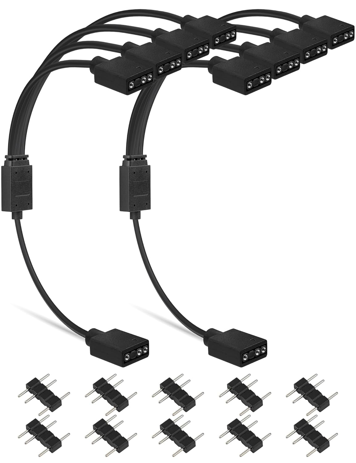 1-to-4 ARGB Splitter Cable, ARGB Cable, 5V 3 Pin Addressable RGB ...