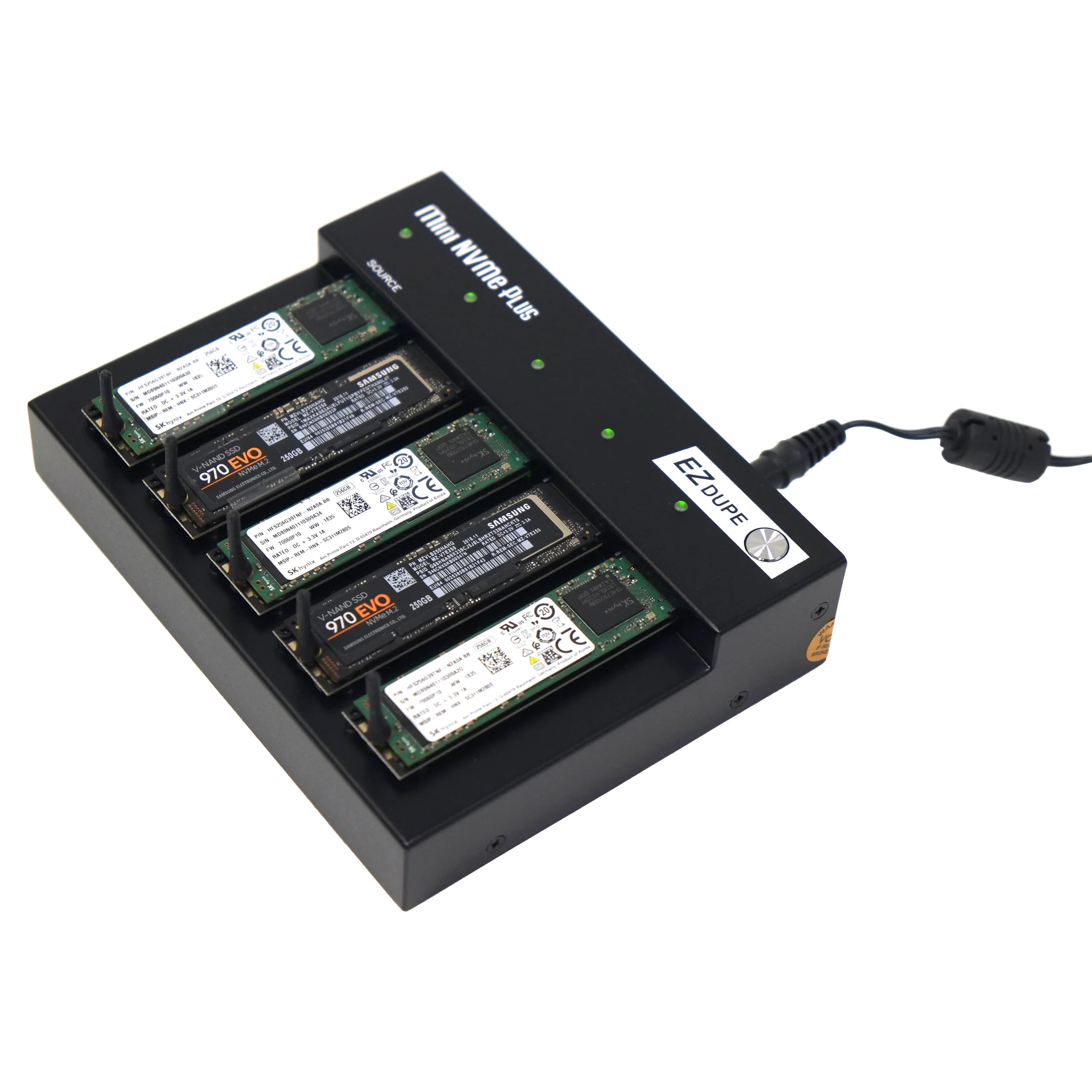 1 to 4 M.2 Duplicator - M.2 NVMe and M.2 SATA Compact Cloner 45MB/sec ...