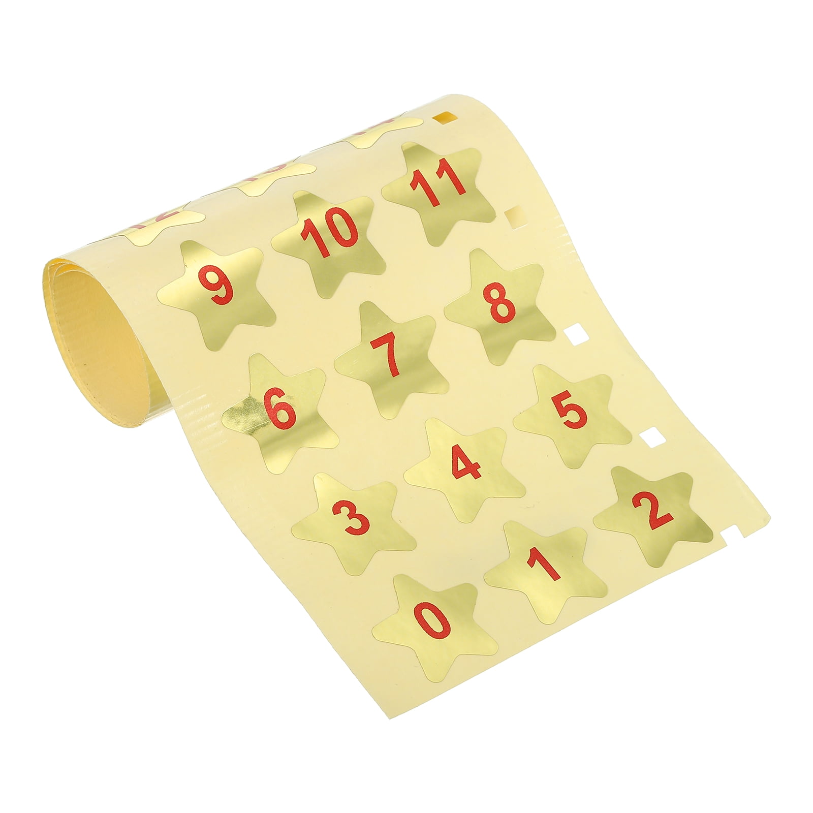 1 to 50 Number Stickers 0.8 Inch, Self-Adhesive Numbered Label, Golden ...