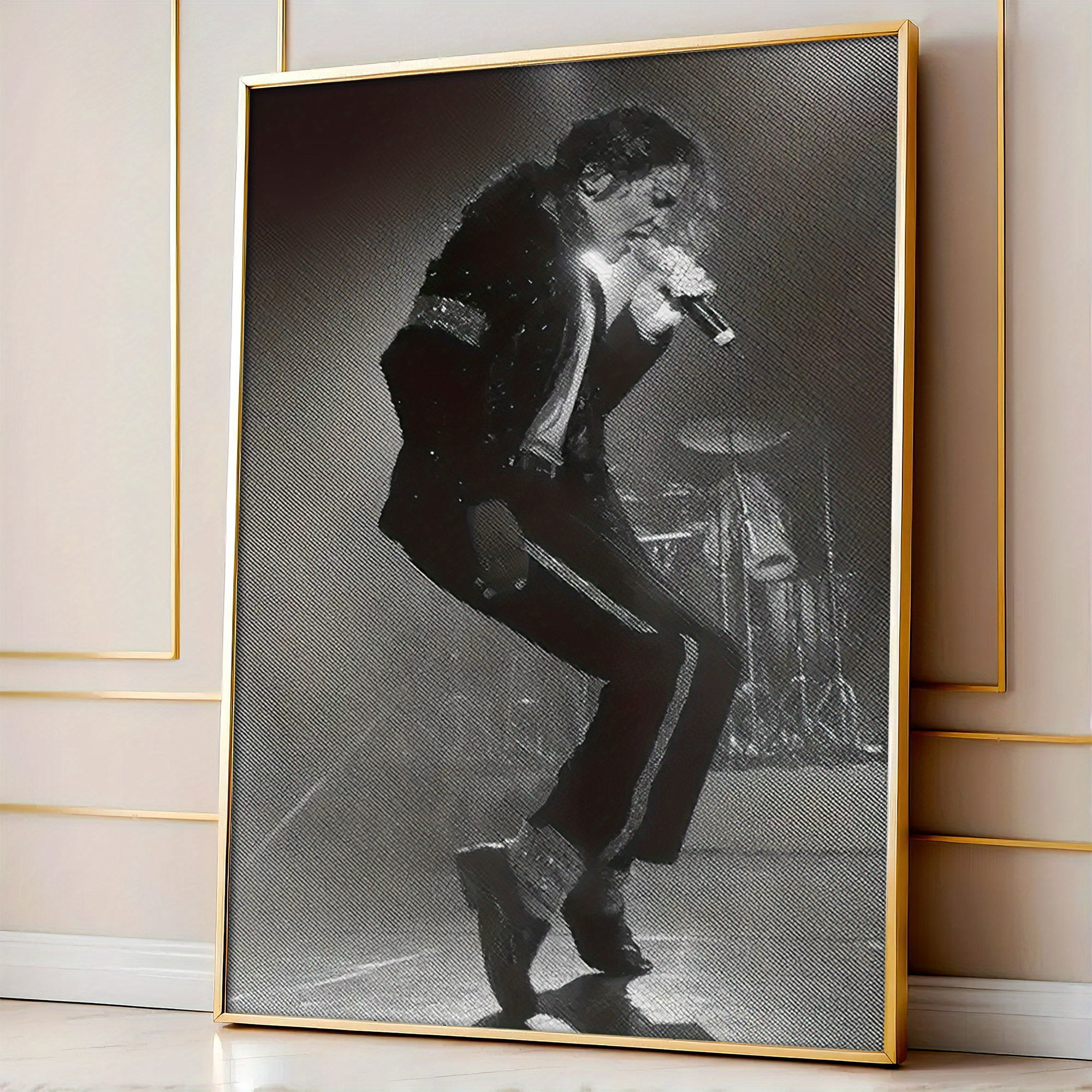 1 unframed canvas poster of Moon Walk and 80s music frameless, perfect ...