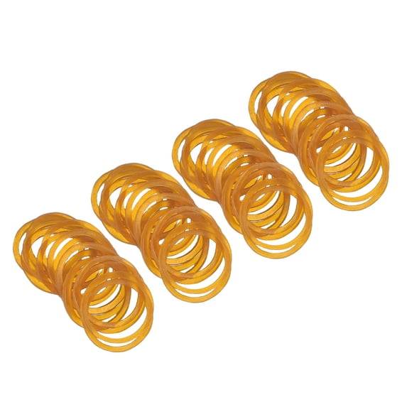 1" x 1/20" 500 Pcs Yellow Elastics Rubber Bands for Office File Folder ...