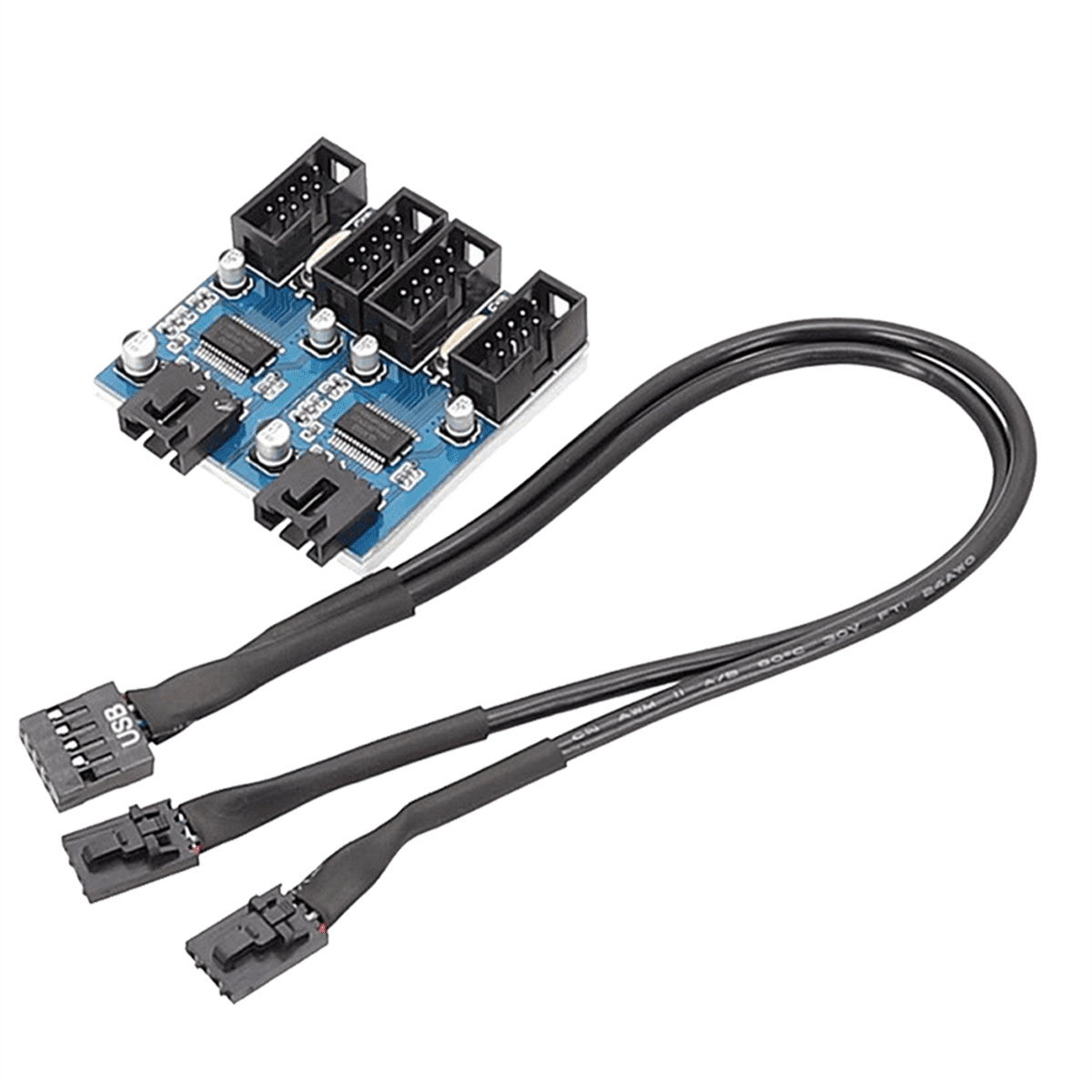 1 x 1/4 Motherboard Extension Cable With Chip-Black - Walmart.com